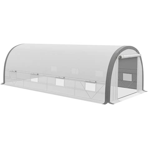 Outsunny Upgraded Walk In Polytunnel Greenhouse