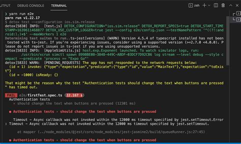 Android Unable To Execute The Test Using Detox Typescript Expo In