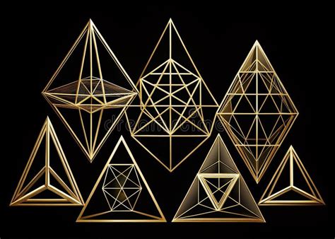 Modern Geometric Triangle Shapes A Collection Of Linear Art Design