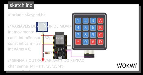Keypad Wokwi Esp32 Stm32 Arduino Simulator