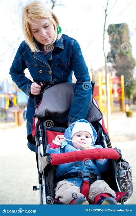 Mother Walking Baby Stock Photo Image Of Infant Parent