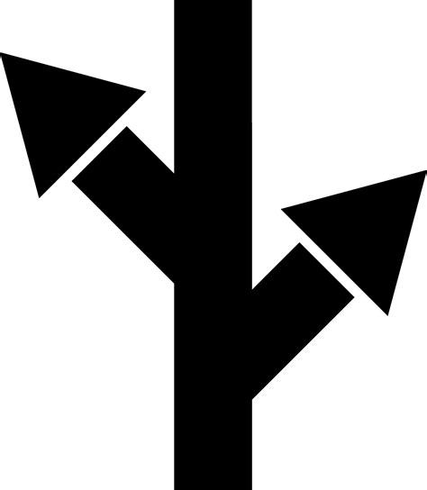 Split Arrow Icon In Black Color Vector Art At Vecteezy