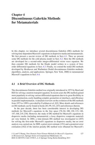 Time Domain Finite Element Methods For Maxwell S Equations In Metamaterials PDF