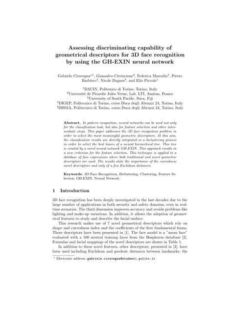 Pdf Assessing Discriminating Capability Of Geometrical Descriptors