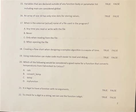 solved 15 variables that are declared outside of any