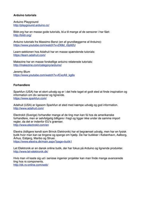 Arduino Links Pdf