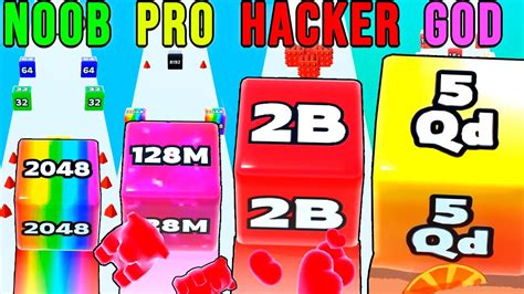 DISCOVERED SECRET LEVEL NOOB Vs PRO Vs HACKER In Jelly Run YouTube