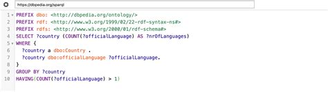 Find Unofficial Languages Of That Country Using Sparql Stack Overflow
