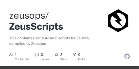 GitHub Zeusops ZeusScripts This Contains Useful Arma 3 Scripts For Zeuses Compiled By Zeusops