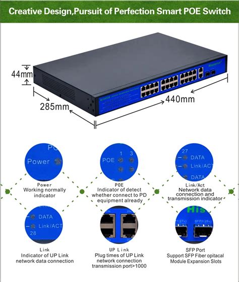 Hisource 24 Port 400w Poe Switch Ieee802 3af At Networking Switches Fast Ethernet Switch Buy
