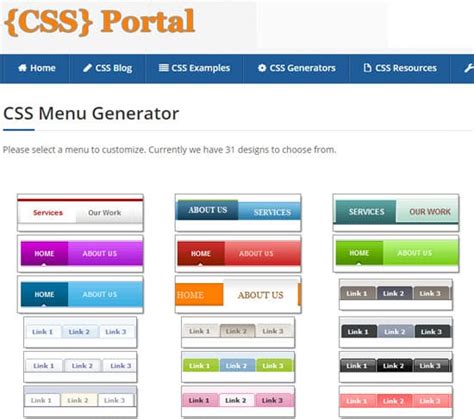 Best CSS Menu Generator Sites Build Responsive CSS Menu Free