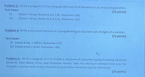 Solved Problem 3 Write A Program In C To Compute The Sum Of