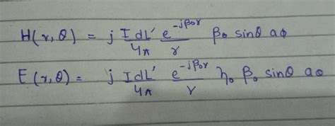 [Solved]: H(r, theta )=j(IdL^('))/(4 pi )(e^(-j beta _(0