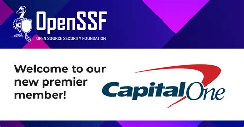 Openssf Welcomes Capital One As Premier Member