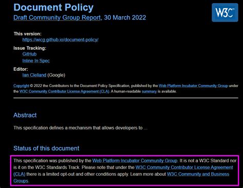 add document policy header · issue 22 · oshp oshp tracking · github