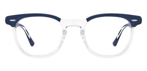Coyne Square Lined Bifocal Glasses Blueclear Mens Eyeglasses