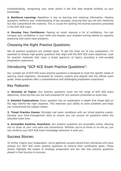 Ppt Gcp Ace Exam Essentials Dive Deep Into Practice Questions For Success Powerpoint