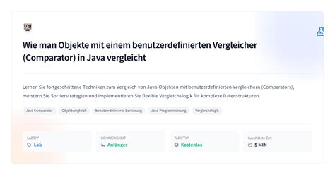 Wie Man Objekte Mit Einem Benutzerdefinierten Vergleicher Comparator