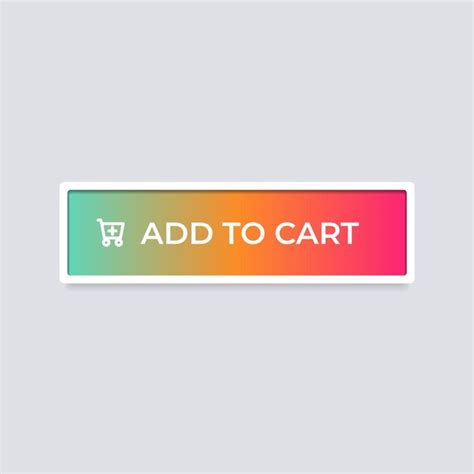 premium vector add to cart button rectangle website design element