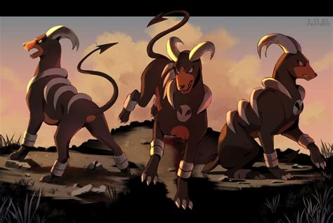 Houndoom Pokemon Drawn By Kawabata Danbooru