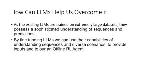 Offline Reinforecement Learning With Llmpptx
