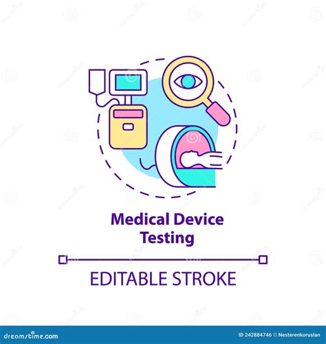 Medical Device Testing Concept Icon Stock Vector Illustration Of