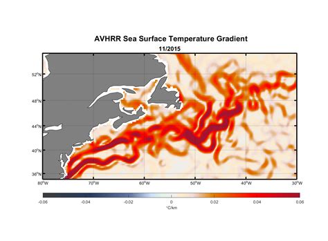 Monthly Gulf Stream Temperature Maps Earth And Space Research