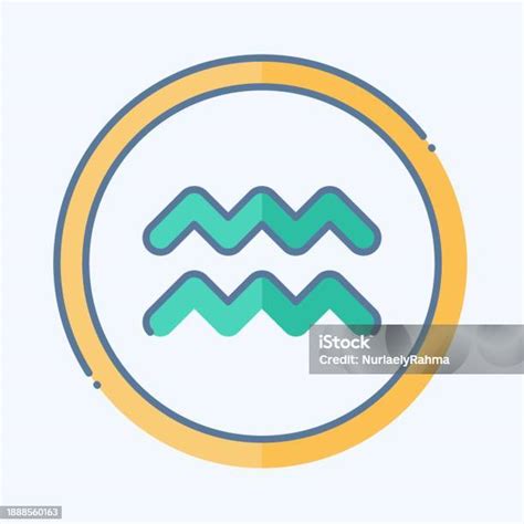 아이콘 물병자리 별자리 기호와 관련이 있습니다 낙서 스타일 심플한 디자인 편집 가능 간단한 일러스트레이션 0명에 대한 스톡 벡터 아트 및 기타 이미지 Istock