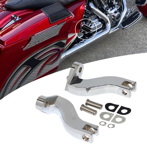 Chrome Rear Passenger Foot Peg Mount Brackets For Harley Electra Street