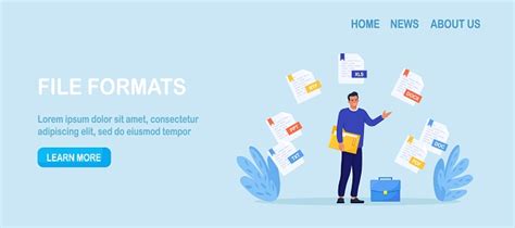 변환 다른 파일 형식 교환 남자는 Pdf Doc Xls 또는 Txt 형식의 문서와 함께 공유하거나 보냅니다 문서 변환 클라우드 서비스 및 정보 교환 파일 다운로드 It