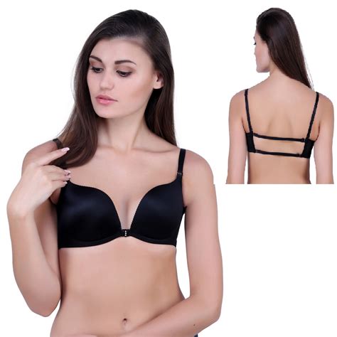 Buy Stayfit Front Closure Double Strips Heavily Padded Push Up Bra Colour Option Available