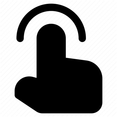 Hand Cursor Click Finger Tap Icon Download On Iconfinder