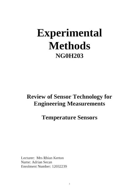 DOCX Ass Review Of Sensor Technology For Engineering Measurements
