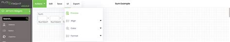 Simple Form Widget Example FlowWright