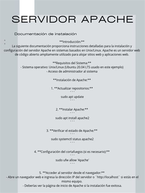 Instalación APACHE | PDF | Servidor HTTP Apache | Servidor web