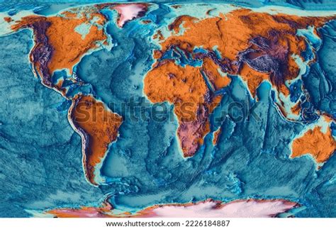3d Render World Map Stock Illustration 2226184887 Shutterstock