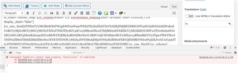 Javascript Uncaught Type Error After Wordpress Update To 553 And