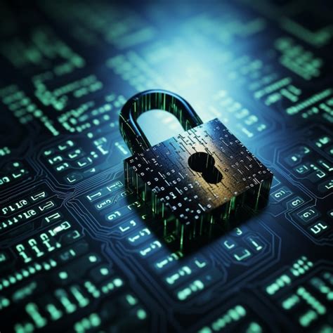 Premium Ai Image Lock Pattern Emerges In 3d With Detailed Binary Code