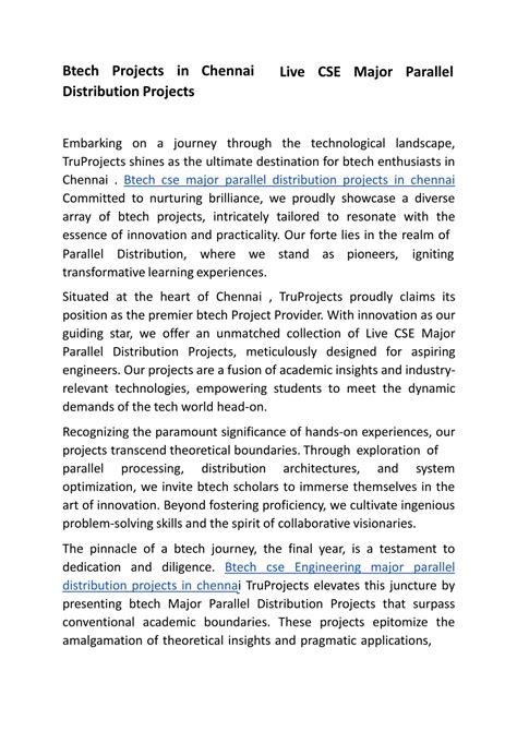 Ppt Veeresh Btech Projects In Chennai Live Cse Major Parallel Distribution Projects For