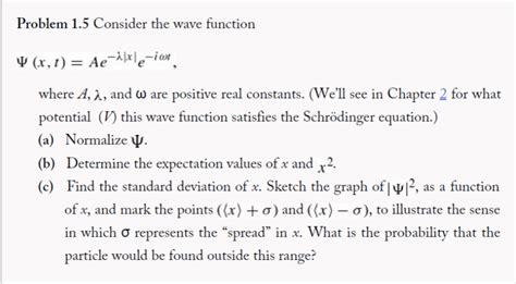 Solved Problem Consider The Wave Function Chegg