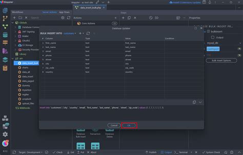 Bulk Insert Data In A Database Server Side Components Wappler Community