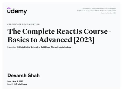 Completed Reactjs Course Ready To Create Dynamic Web Applications