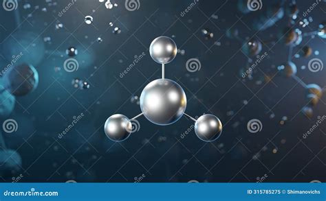Ammonia Molecular Structure 3d Model Molecule Binary Hydride