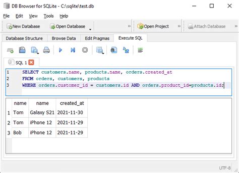Sqlite Неявное соединение таблиц