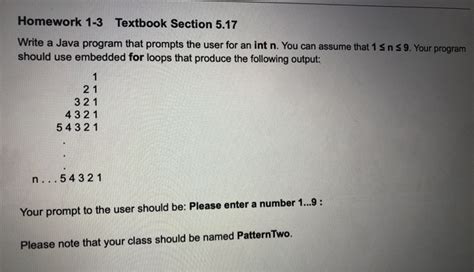 Solved Homework 1 3 Textbook Section 5 17 Write A Java
