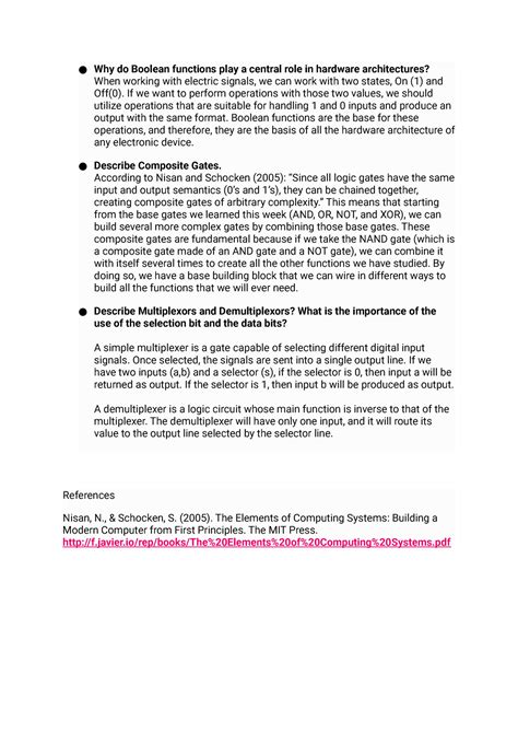 discussion assignment unit 1 why do boolean functions play a central