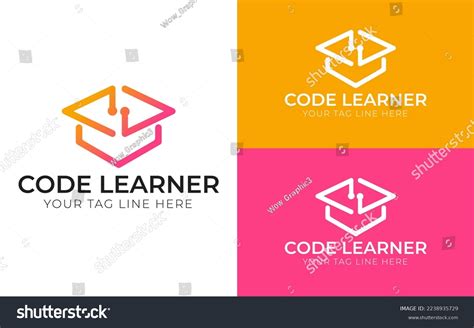 Coding Learning Logo Design Concept Template Stock Vector Royalty Free