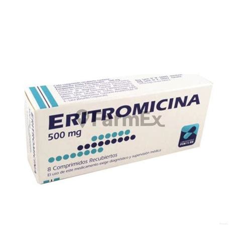 Eritromicina 500 Mg X 8 Comprimidos