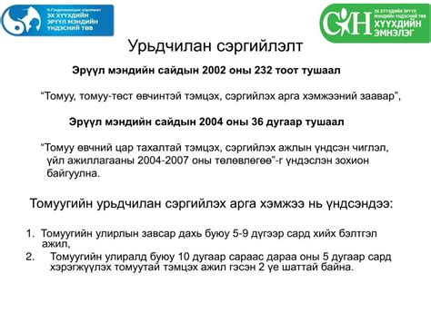 Ppt Н Гэндэнжамцын нэрэмжит ЭХ ХҮҮХДИЙН ЭРҮҮЛ МЭНДИЙН ҮНДЭСНИЙ ТӨВ Powerpoint Presentation