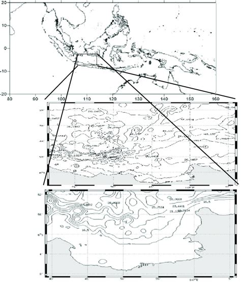 A Domain Of Model And Bathymetry And B Domain Of Visualization And